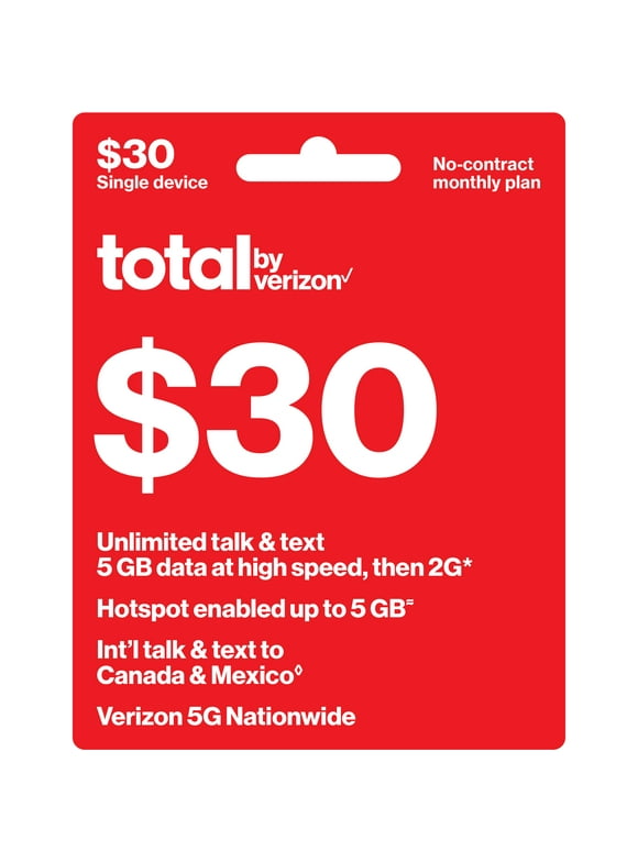 Total by Verizon Prepaid Plans in Total by Verizon - Walmart.com