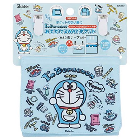 Skater Outing Pocket Pouch Pouch with Shoulder Belt 2WAY Doraemon Plush Sanrio Vertical 11 x ...