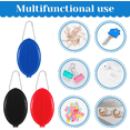 3 Pcs Rubber Squeeze Coin Purse with Chain Small Oval Change Pouch for ...