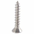 #8 x 3/4" Oval Head Sheet Metal Screws, Square Drive, Stainless Steel ...