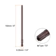 Uxcell T27 Magnetic Security Torx Screwdriver Bit 1/4" Hex Shank 6 ...