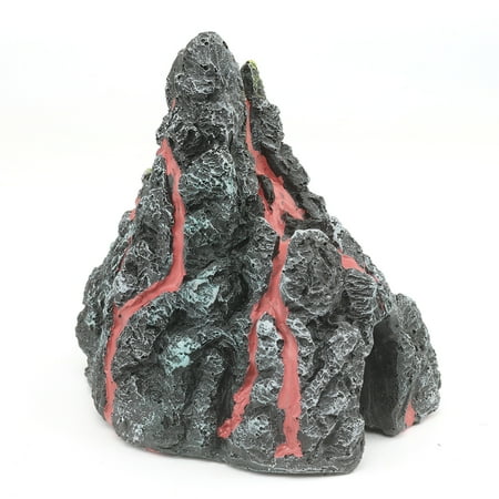Volcano Shape Aquarium Fish Tank Decor Oxygen Pump Air Tank Decorative ...
