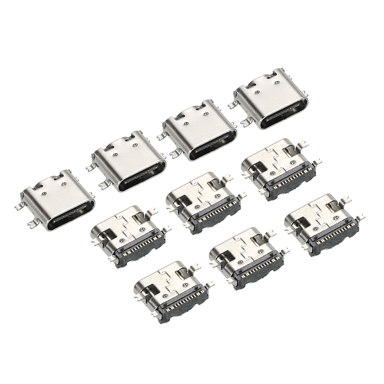 Uxcell USB 3.1 Type C Connector 16Pins Female Plug Socket 90 Degree 20 ...