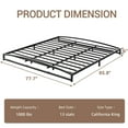 Low Bed Frame, Heavy Duty Metal Platform Bed Frame with Arch Design ...