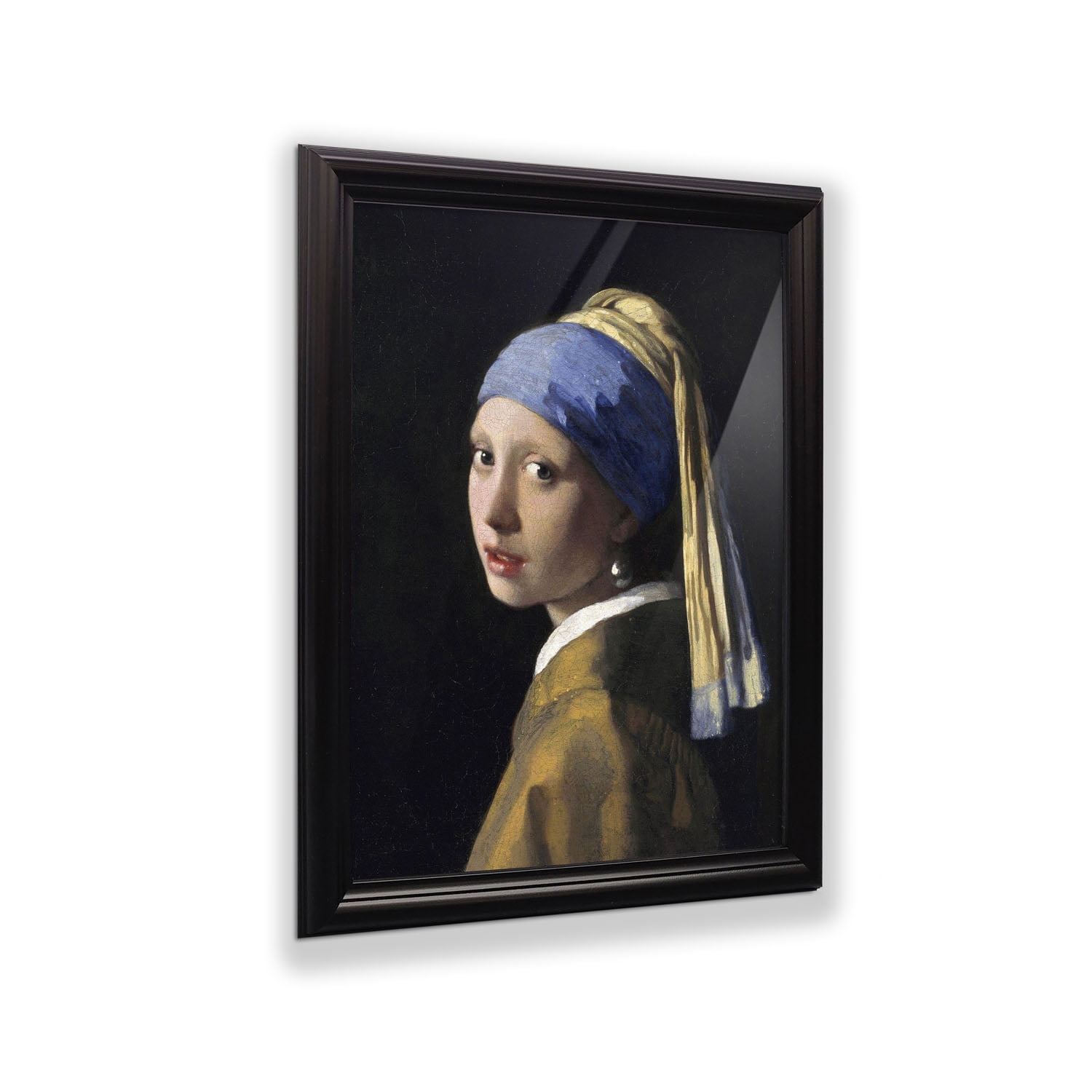 Girl With a Pearl Earring Framed Wall Art by Johannes Vermeer, World ...