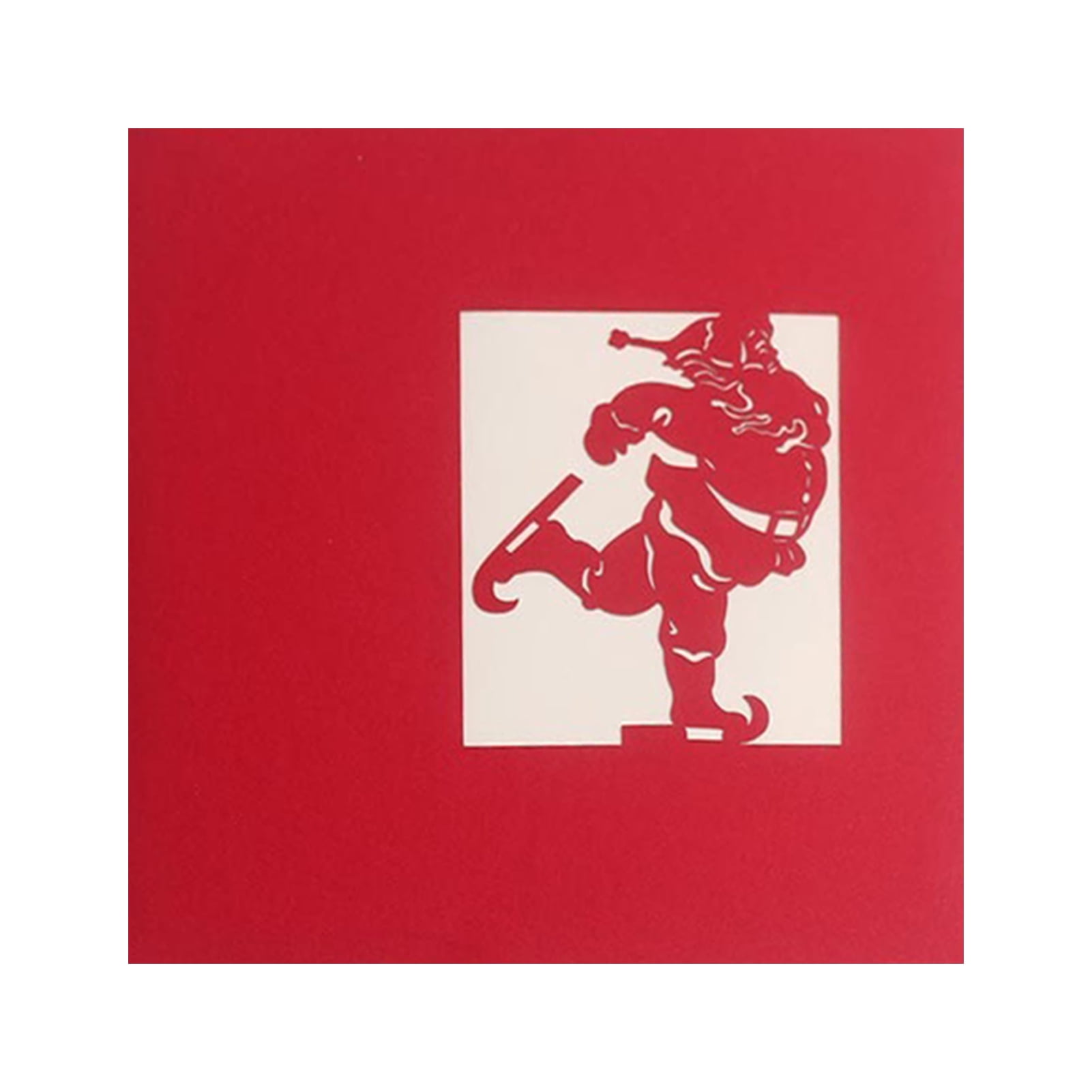 Koszal 3D Santa Pattern Christmas Card Paper Hidden Design Holiday Card ...