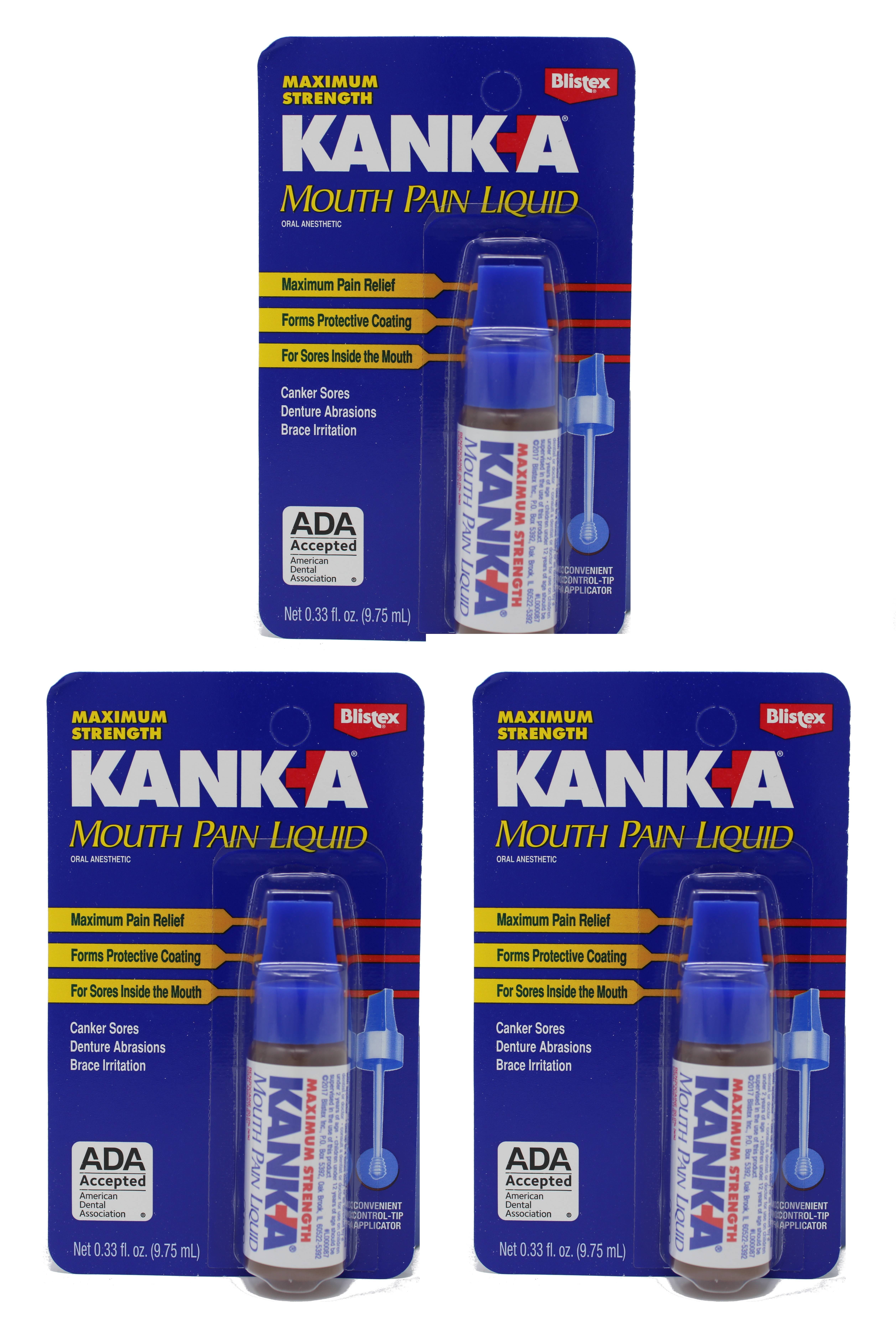 Kank-A Mouth Pain Liquid, Professional Strength , .33-Ounce (9.75 ml ...