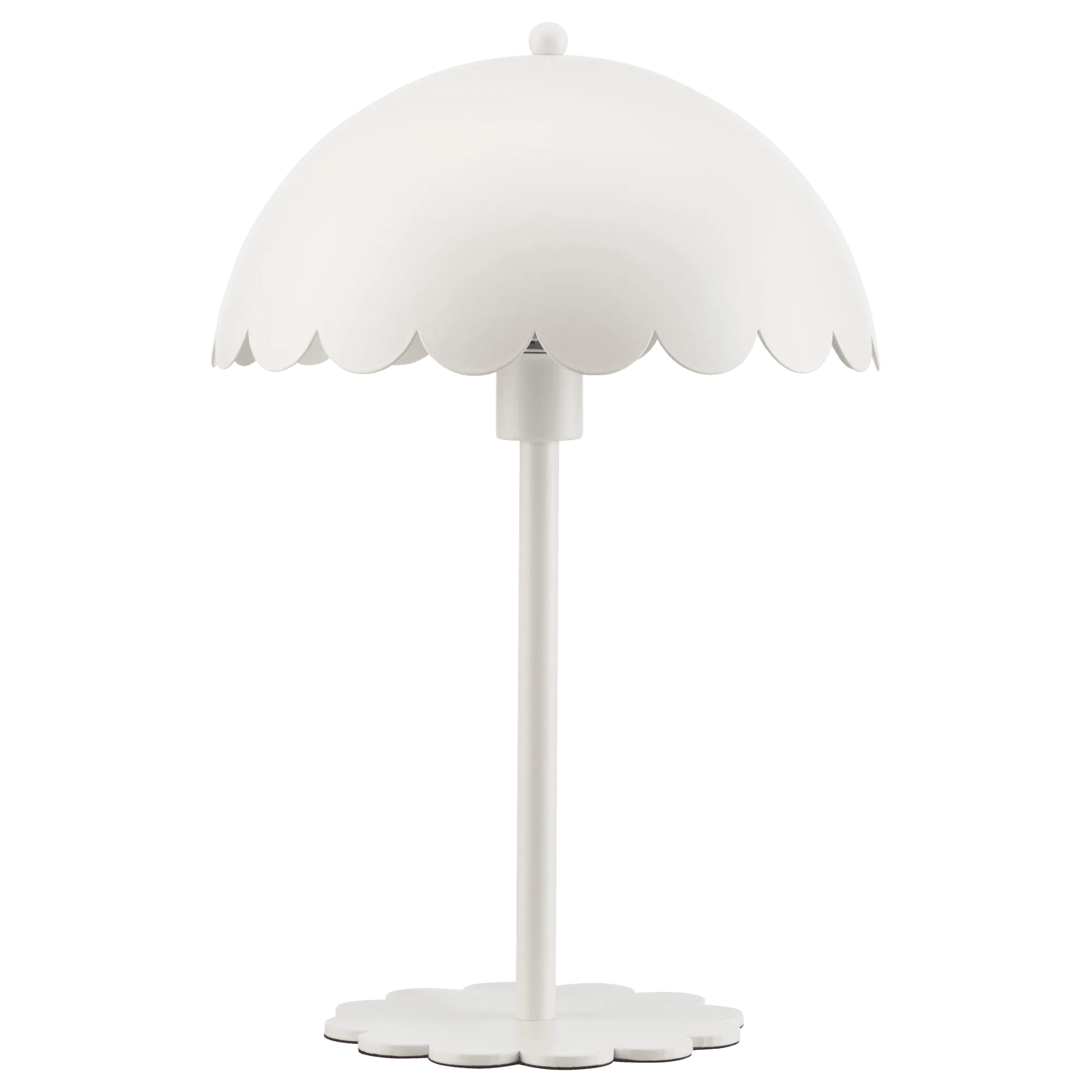 Click here for Bouclair White Metal Scalloped Edge Table Lamp 9.8... prices