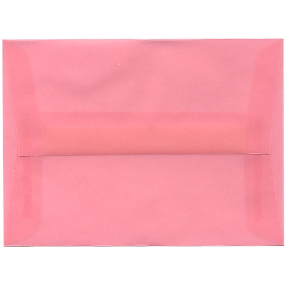 JAM A6 Translucent Envelopes, 4.8x6.5, Pink, 250/Pack, Blush Pink ...