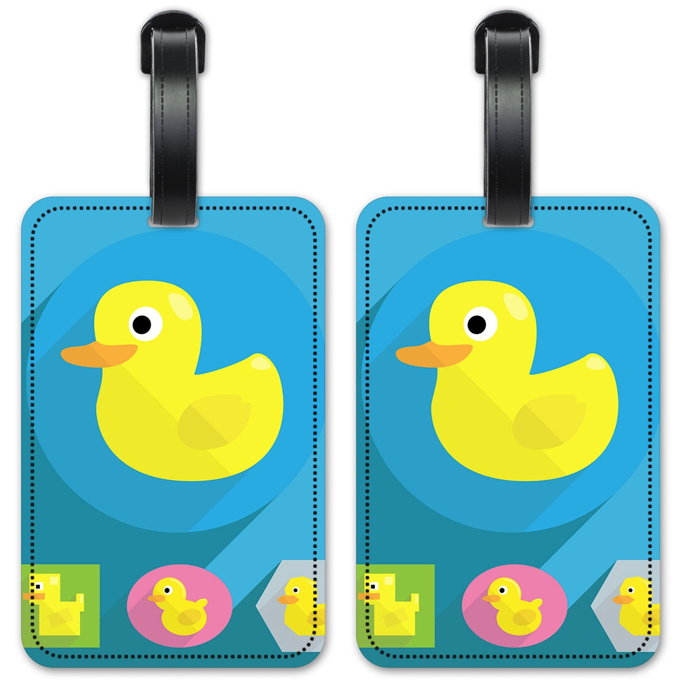 Rubber Ducks - Luggage ID Tags / Suitcase Identification Cards - Set of ...