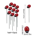 20Pcs Ladybug Garden Stakes, Metal & Resin Ladybug Yard Art, Waterproof ...