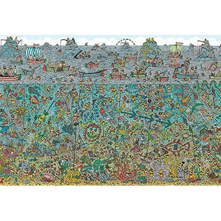 1000 piece jigsaw puzzle Look for Wally Where's Wally Deep sea diver ...