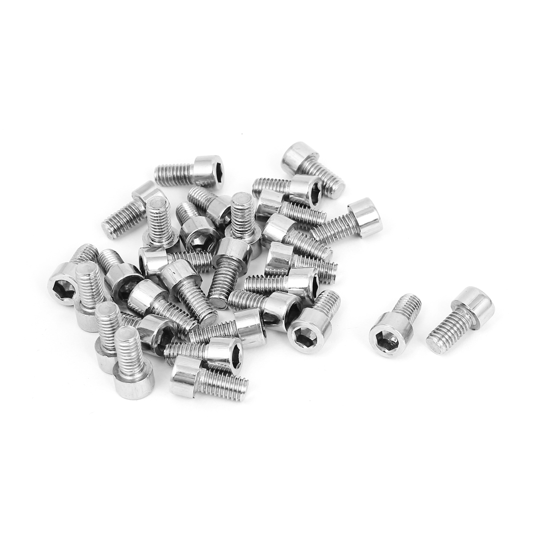 30 Pcs 17mm Long 6mmx12mm Stainless Steel Hex Socket Head Cap Screws 1 ...
