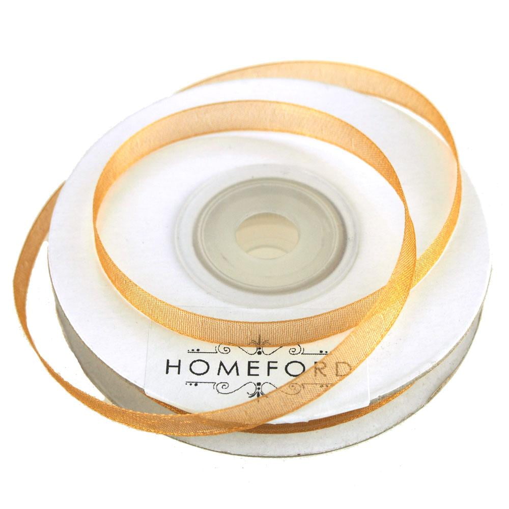 Sheer Organza Ribbon, 1/4-inch, 25-yard, Antique Gold - Walmart.com