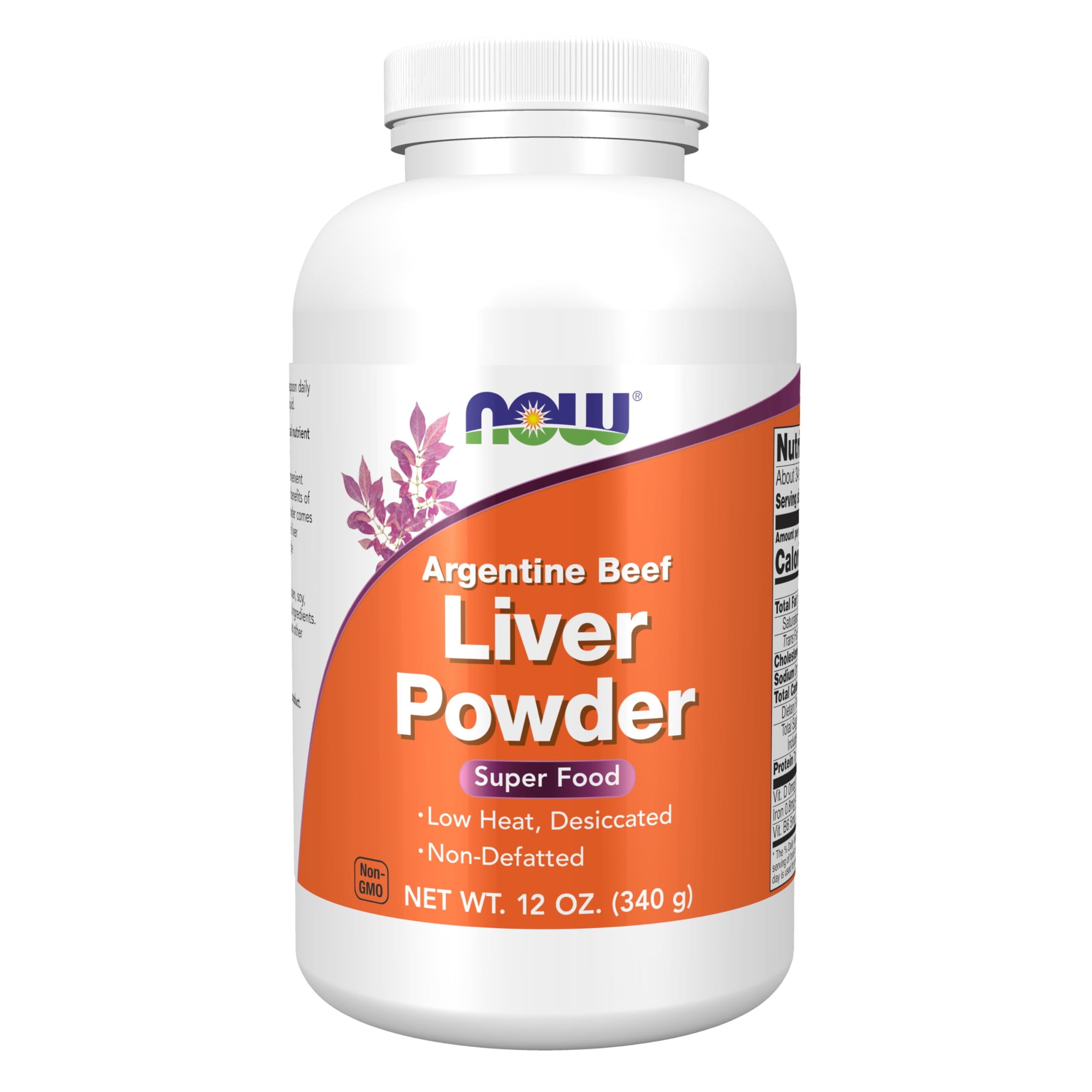 Suplemento NOW Foods Hígado en polvo, 340 g, de carne de res argentina ...