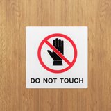 OUNONA Stop Sign Warning Sign No Touching Signs 10.00X10.00X0.30CM ...