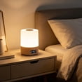 Cadancy Night Light Touch Control Bedside Lamp Dimmable Sleep Aid Clock ...