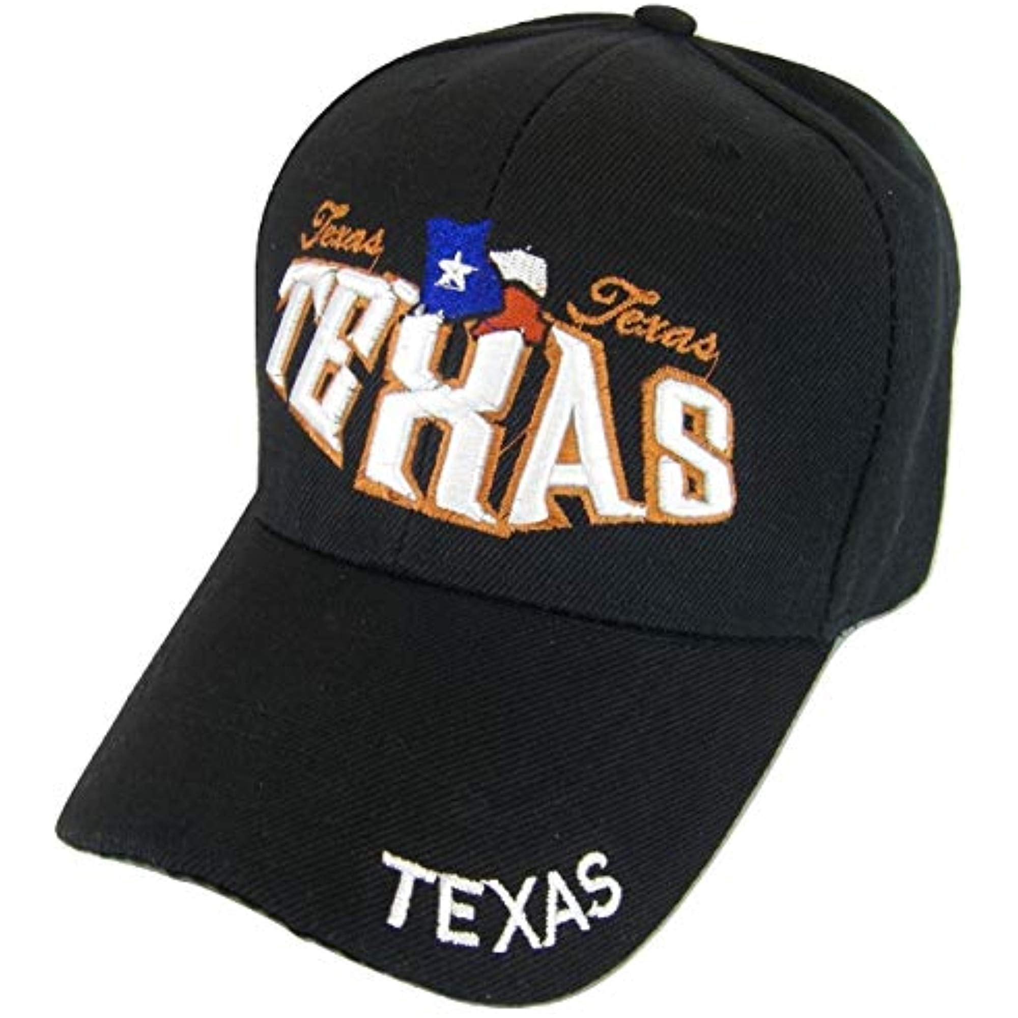 Texas Bold Script Adjustable Baseball Cap (Black) - Walmart.com
