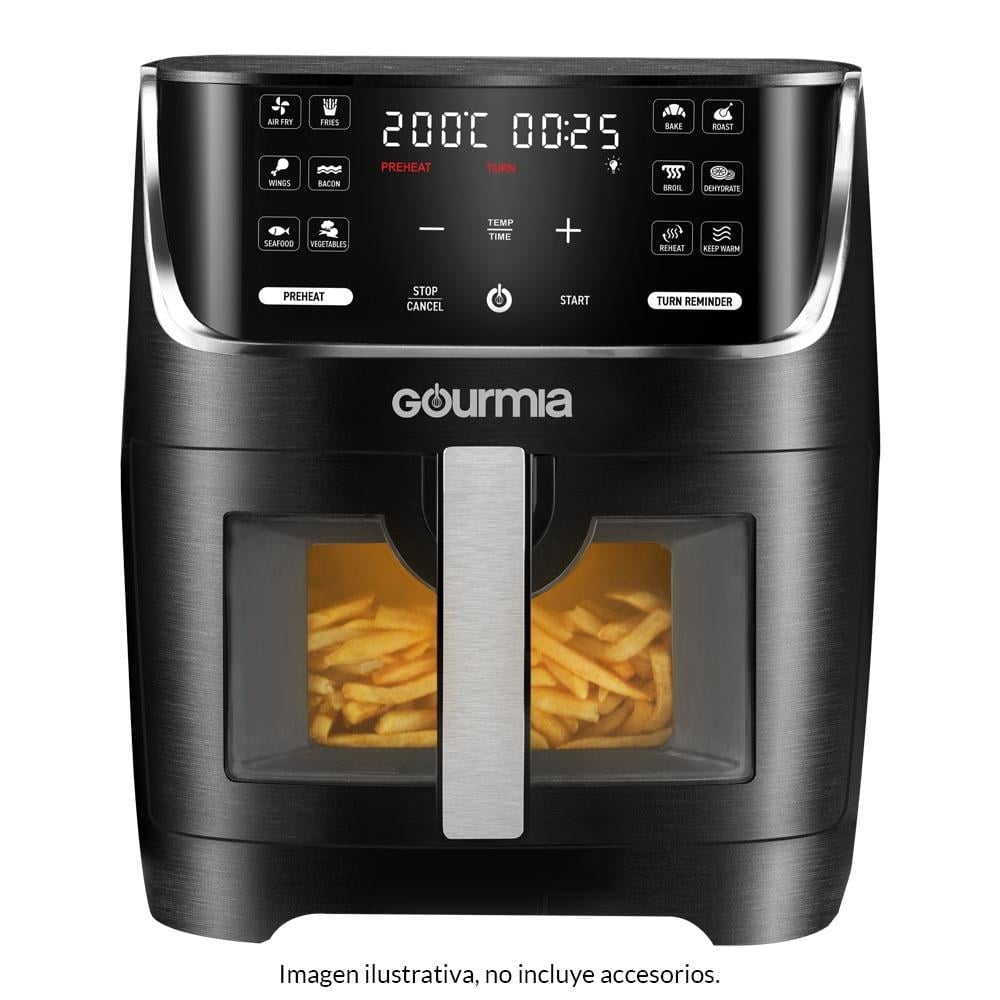Freidora de Aire Gourmia de 7.5 L / 8 Qt con 12 Preajustes de un Solo ...