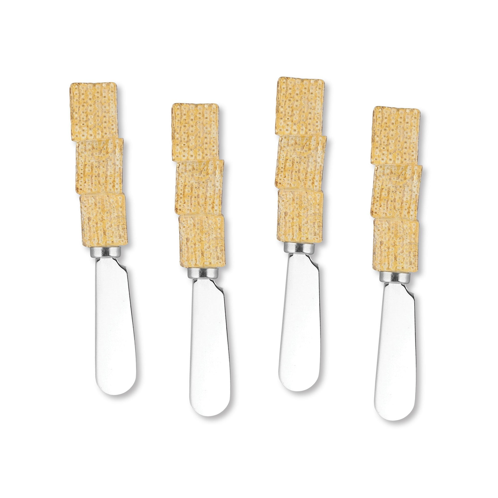 Mr. Spreader 4-Piece Matzah Hand Painted Resin Handle with Stainless ...