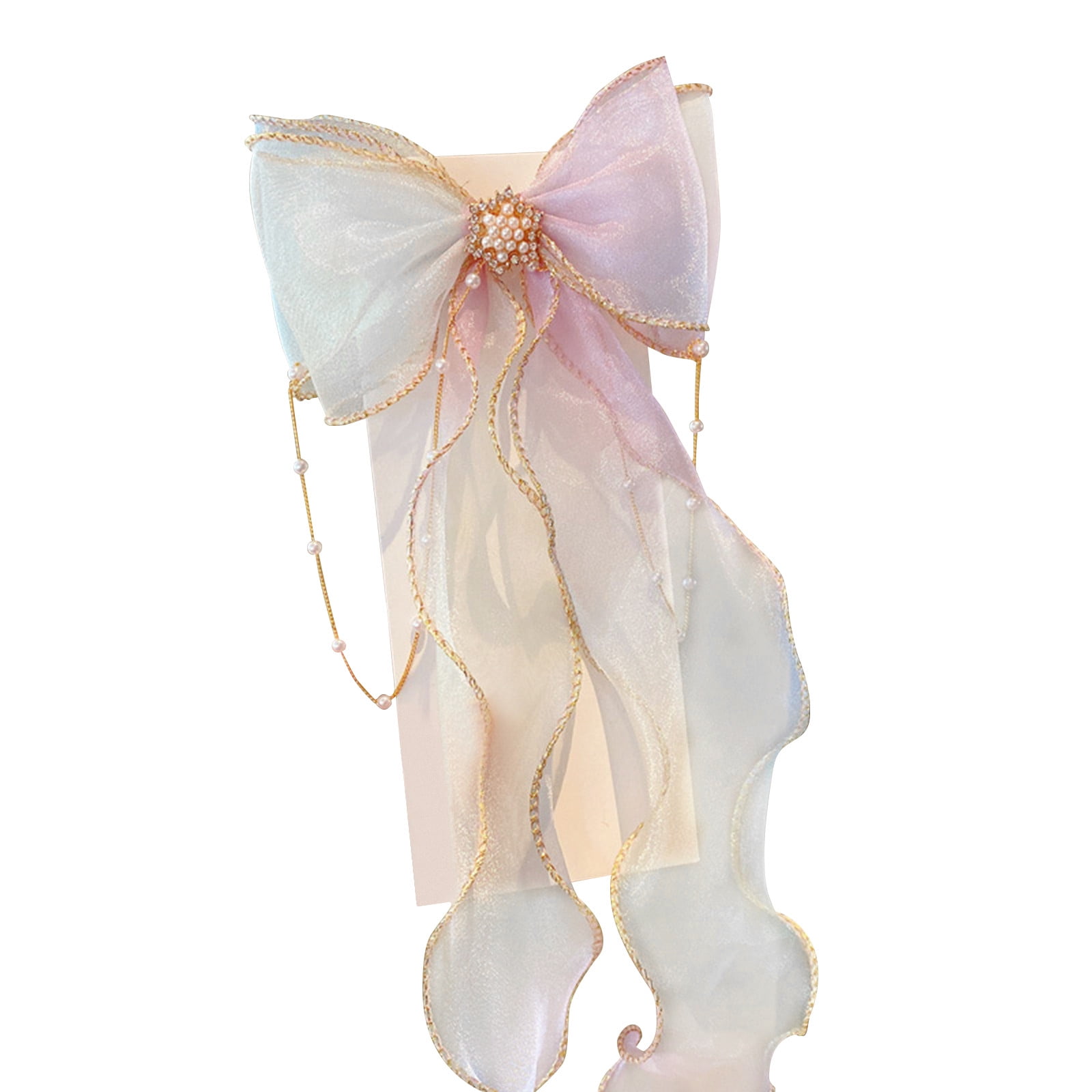 Hanas Color Ribbon Girls Hair Bow Princess Hair Bow Crocodile- Clip ...