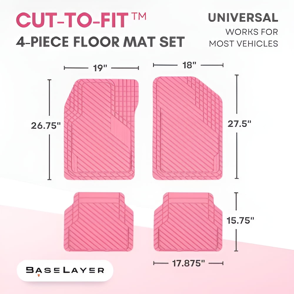 Pink rubber car floor mats store