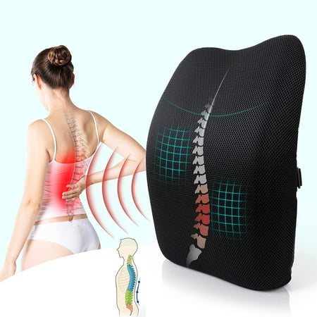 Memory Foam Lumbar Support Cushion, Memory Foam Back Support Cushion ...