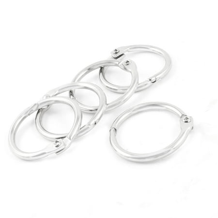 Metallic Flat Split Loop Key Rings Keychain Keys Holders 5 Pcs ...