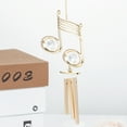 24K Gold Plated Crystal Studded Musical Note Decorative Wind Chime by ...