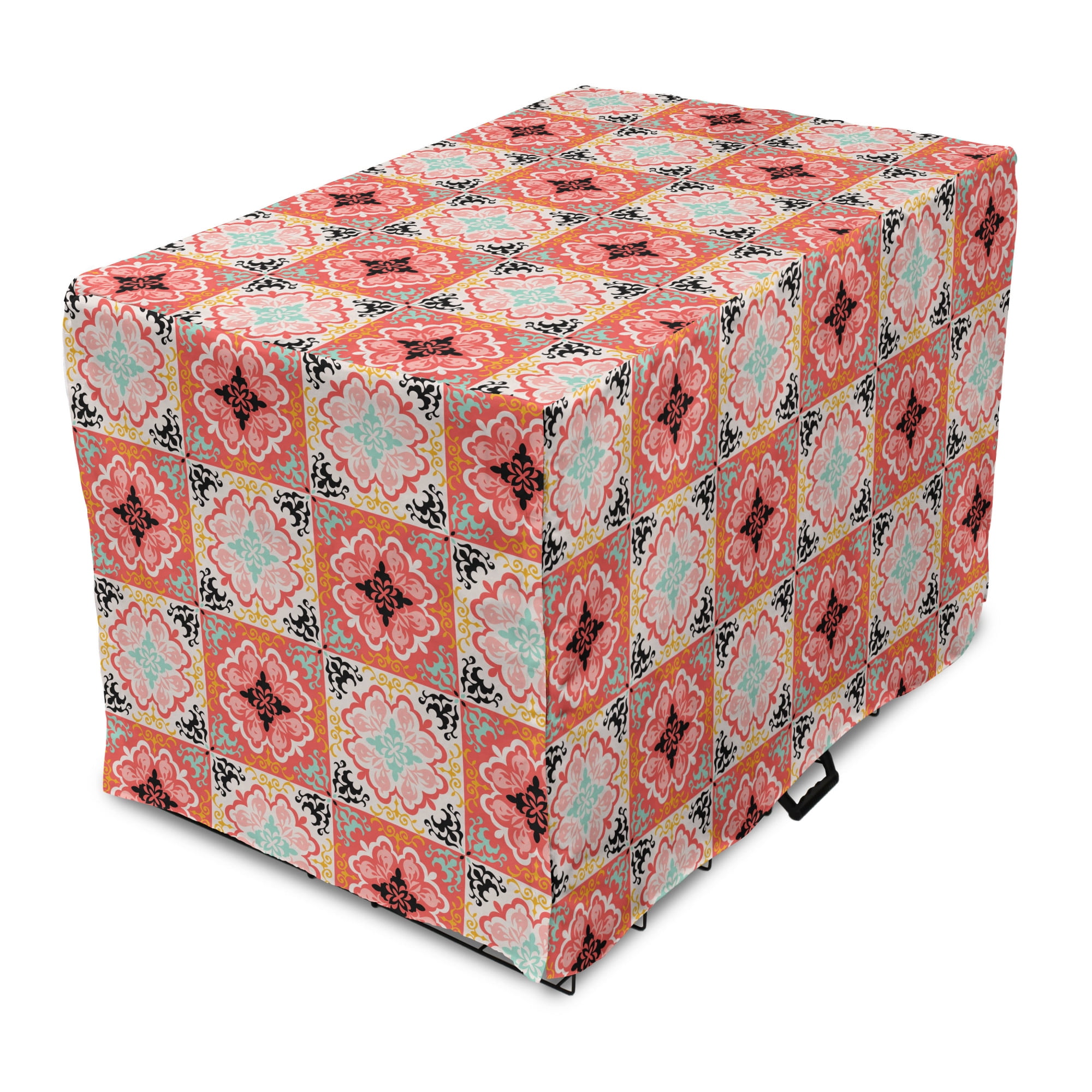 Mexican Dog Crate Cover, Colorful Cheery Floral Inspired Folkloric ...
