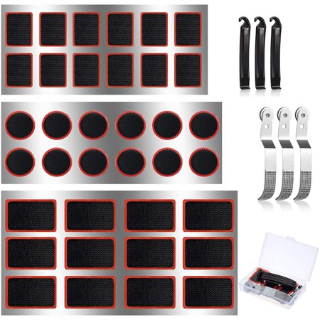 42 Pieces Bicycle Tire Repair Kit Includes 3 Pieces Nylon Bike Tire ...