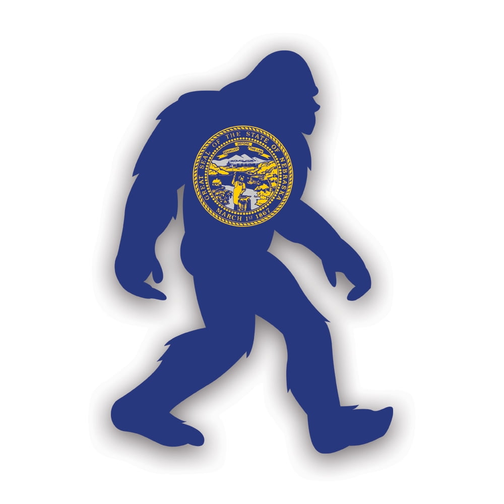 Nebraska Bigfoot Sticker Decal - Self Adhesive Vinyl - Weatherproof ...