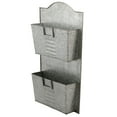 Two Tiered Metal Galvanize Wall Pocket With Letterbox Design - Walmart.com