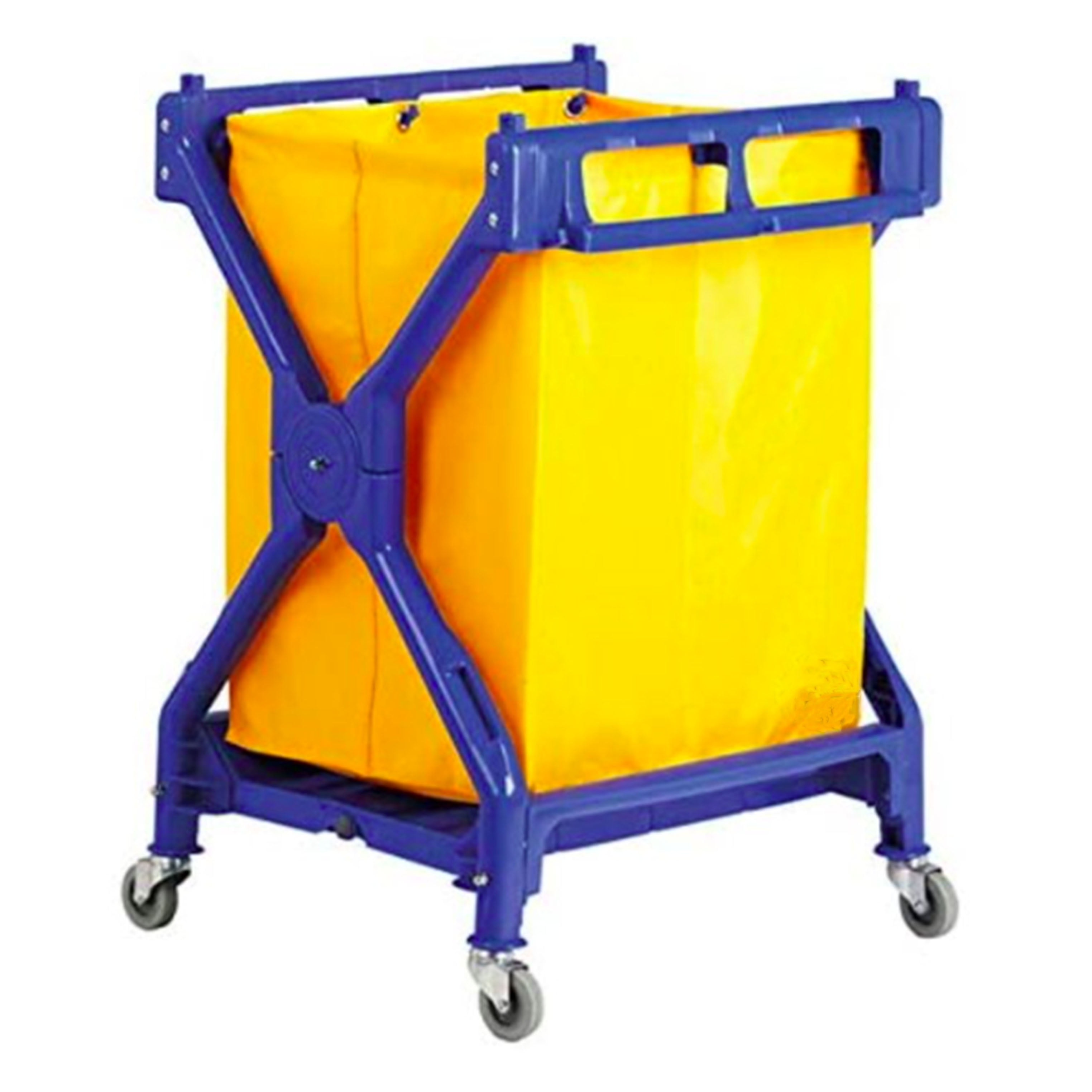 10 Bushel Commercial Heavy Duty Plastic Rolling Laundry Cart/Trash Cart ...