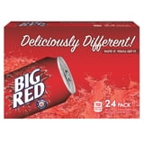 Big Red Soda Pop, 12 fl oz Cans, 24 Pack, Low Sodium, Red Cream Soda ...