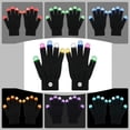 7 Colors Light Up LED Finger Gloves, Flashing Glow Rave Gloves for ...