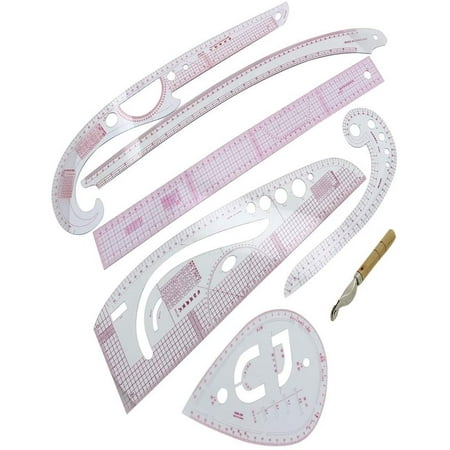 ZMLEVE DIY Sewing Ruler Tailor Set, French Curve Ruler, Plastic Dress ...