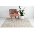 Rugs.com Oregon Collection 4 Ft Square Ivory Low-Pile Rug for Living ...