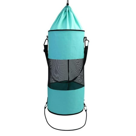 mmirethe Boat Trash Bag Portable Outdoor Marine Hoop Mesh Trash Garbage ...