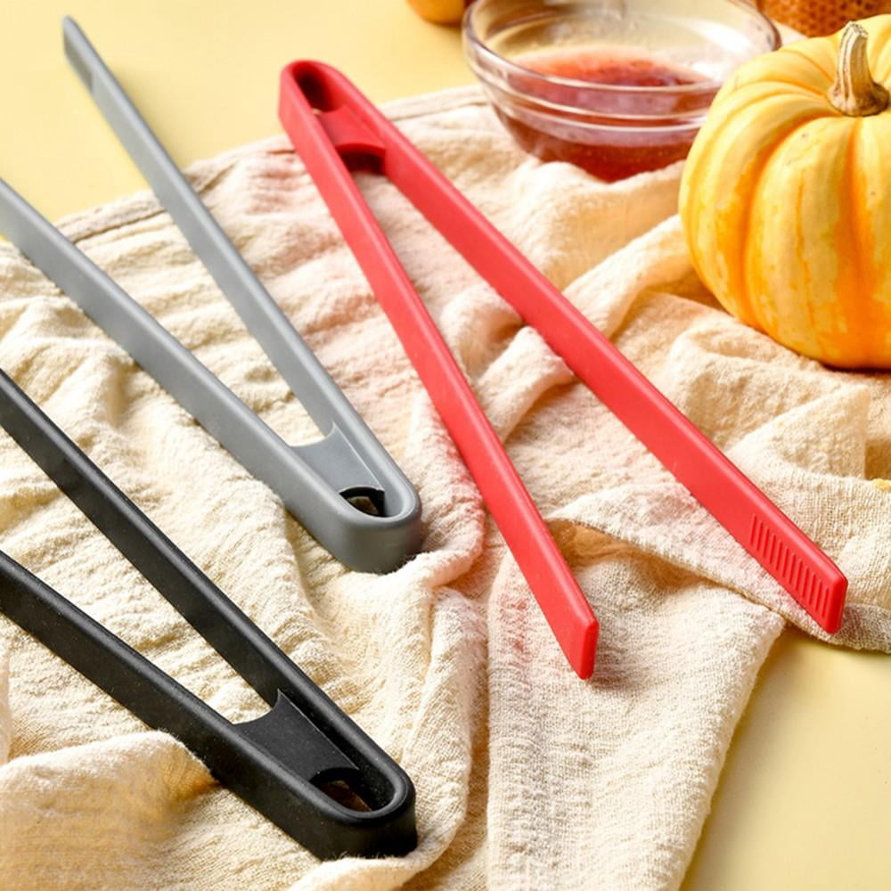 One Piece Non-stick Silicone Food Tongs Barbecue Kitchen Grill Food ...