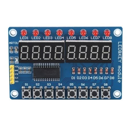 New 8-Bit Digital LED Key Digital Tube Display Module Display Module 8-Bit TM1638 Display Module ...