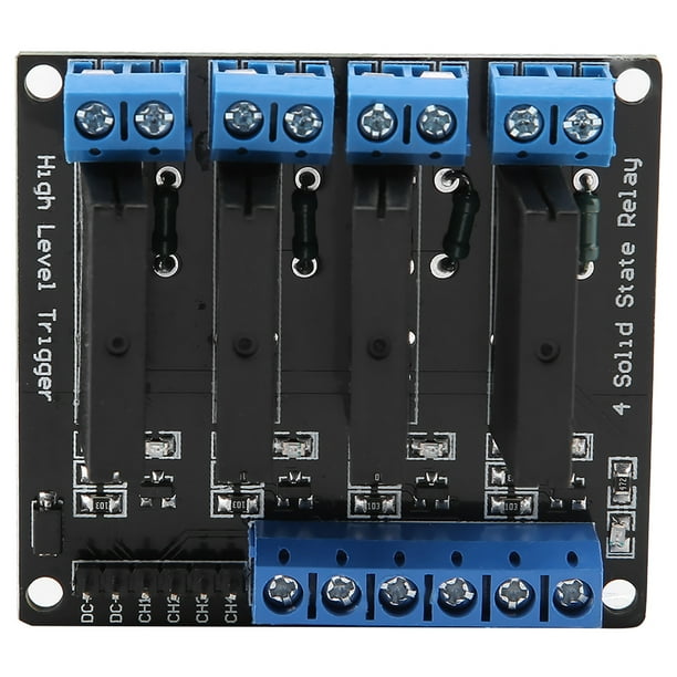 DC Solid State Relay Module,4 Channels Solid State High Level Trigger A Solid State Relay Module ...