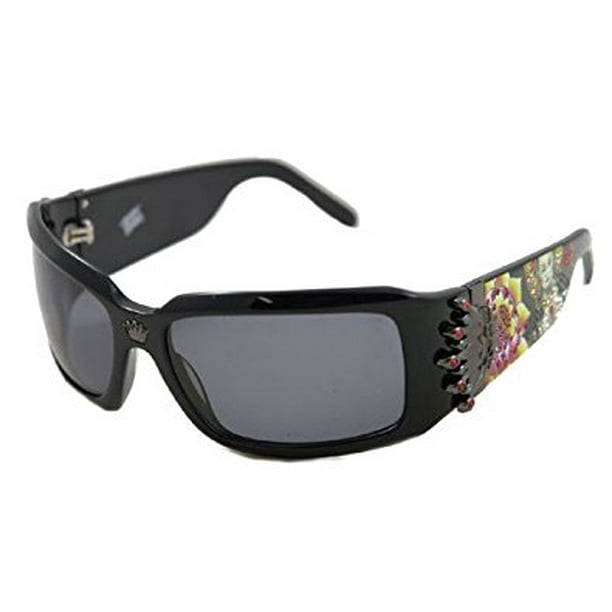 Christian Audigier Sunglasses CAS-412 Black Polarized - Walmart.com