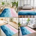 Blue Pink Ombre Area Rugs 5x7ft Abstract Coastal Ocean Waves Gradient ...