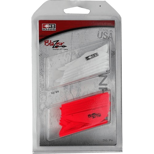 Bohning 101050WH/HP Blazer White/Hot Pink Archery Arrow Vane Combo 36 ...