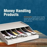 BankSupplies Bill Strap Rack, Champagne, 6-Compartment Money Organizer ...