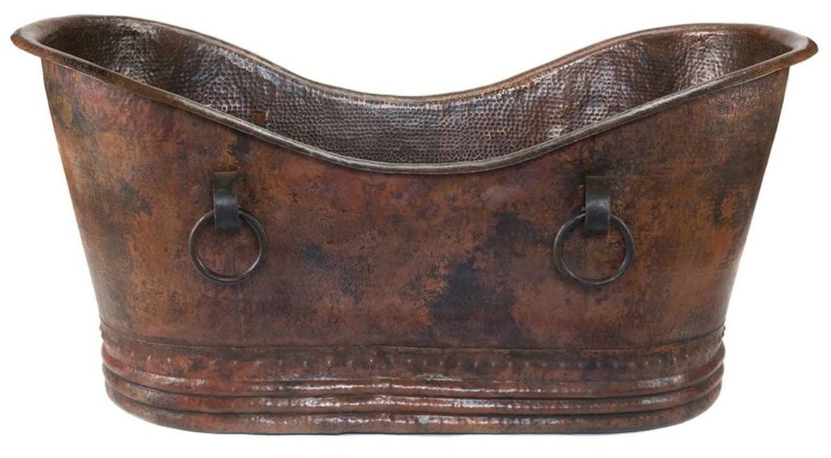 Premier Copper Products Btdr67db 67" Free Standing Copper Soaking Tub ...