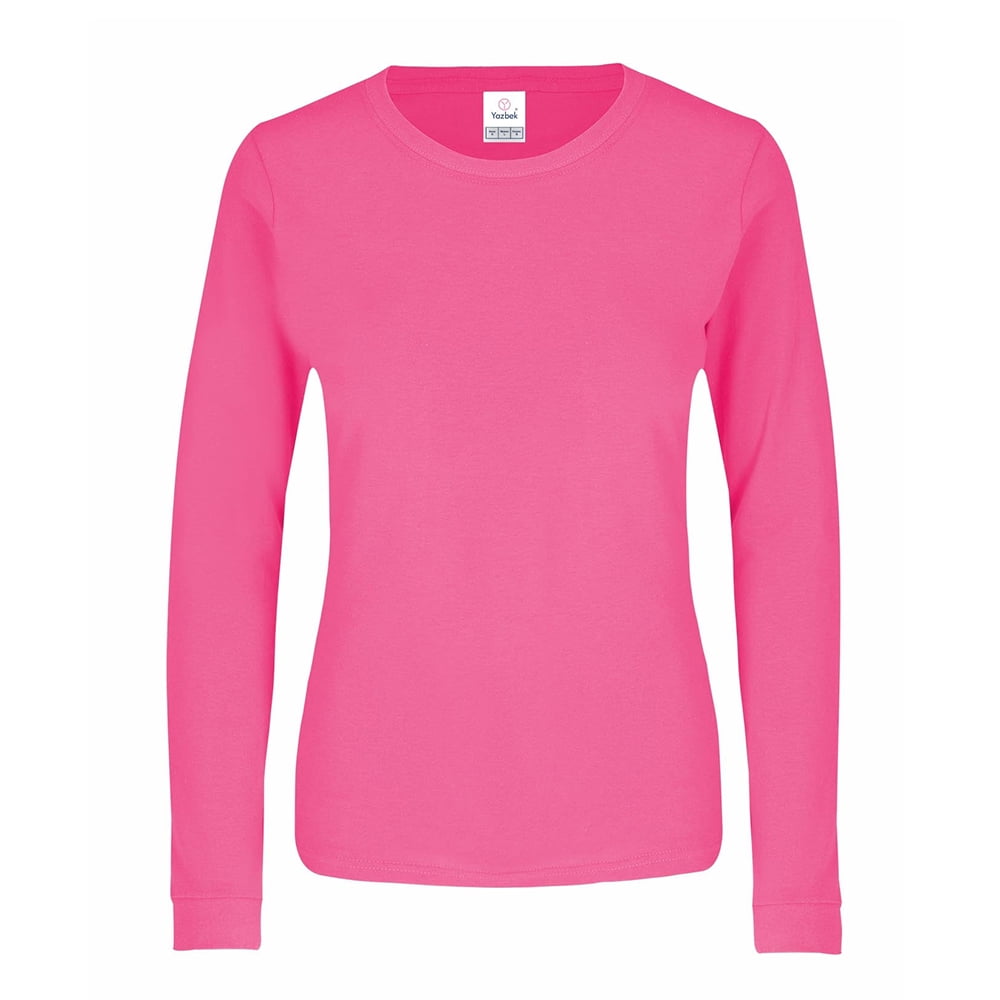 Playera Cuello Redondo Manga Larga con Silueta para Dama · 100% Algodón ...