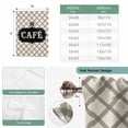 Cafe Vintage Abstract Art Tie Up Curtains for Window, Thermal Insulated ...