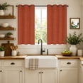 Brick Red Solid Blackout Curtains 54 Inches Long, Minimalist Cloth Rust ...